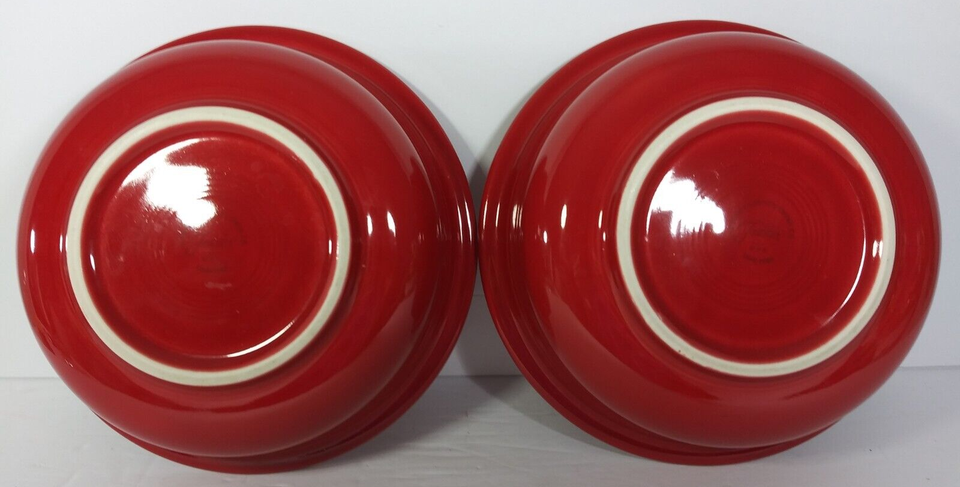 Fiestaware Nappy Bowl Red 8.5" Serving MCM Set of 2 | eBay