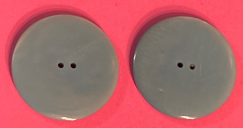 VTG Lot of 2 Blue Marbled Plastic Buttons Raised Underside 2 Hole ...