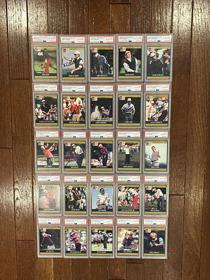1990 Pro Set Golf Complete Set SIGNED; ALL PSA/DNA AUTO GRADED VERY ...