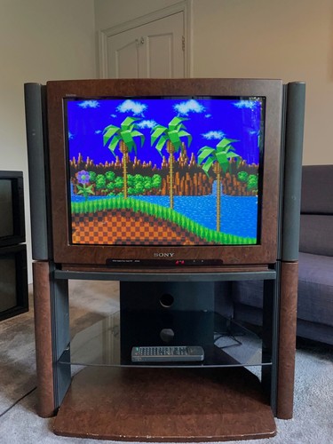 Sony Trinitron KV-29E1B 29" Retro Gaming Walnut CRT TV w/ Speakers ...
