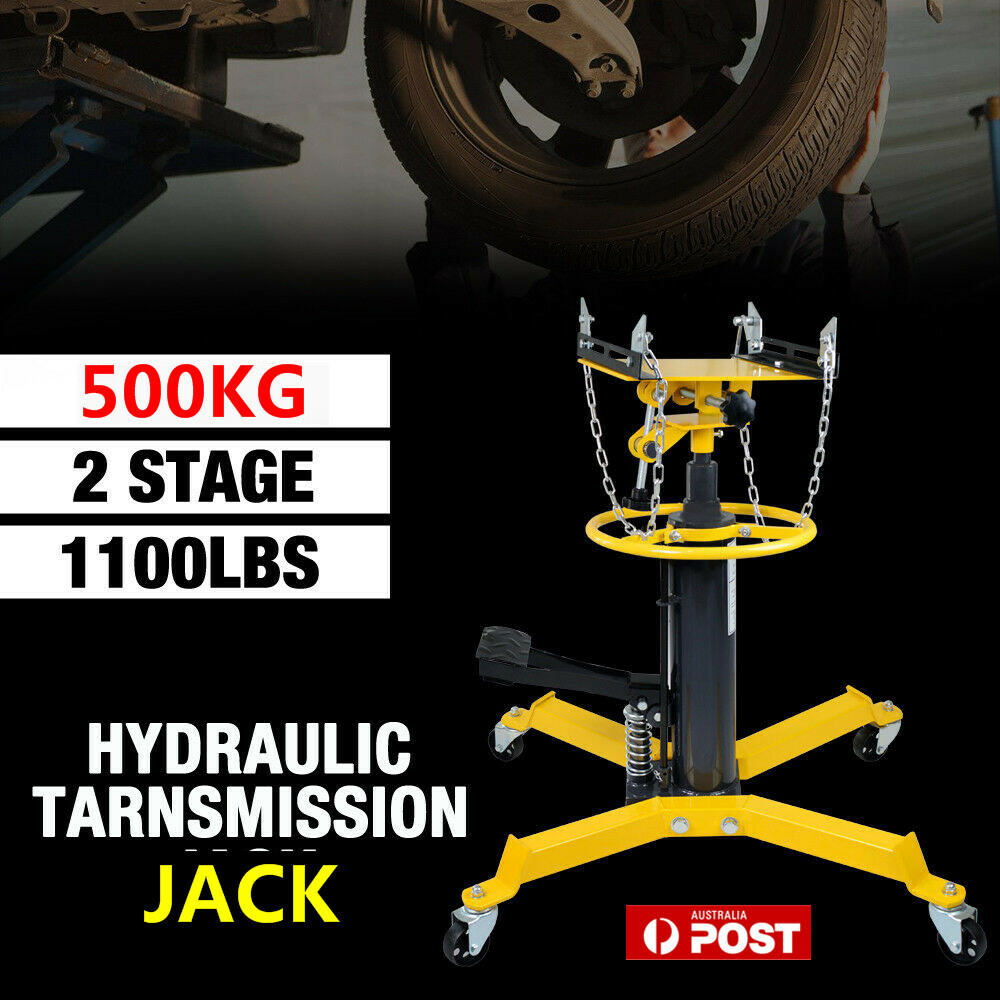 Gearbox Lifter Hoist Hydraulic Transmission Jack Stand 2 Stage 500kg ...