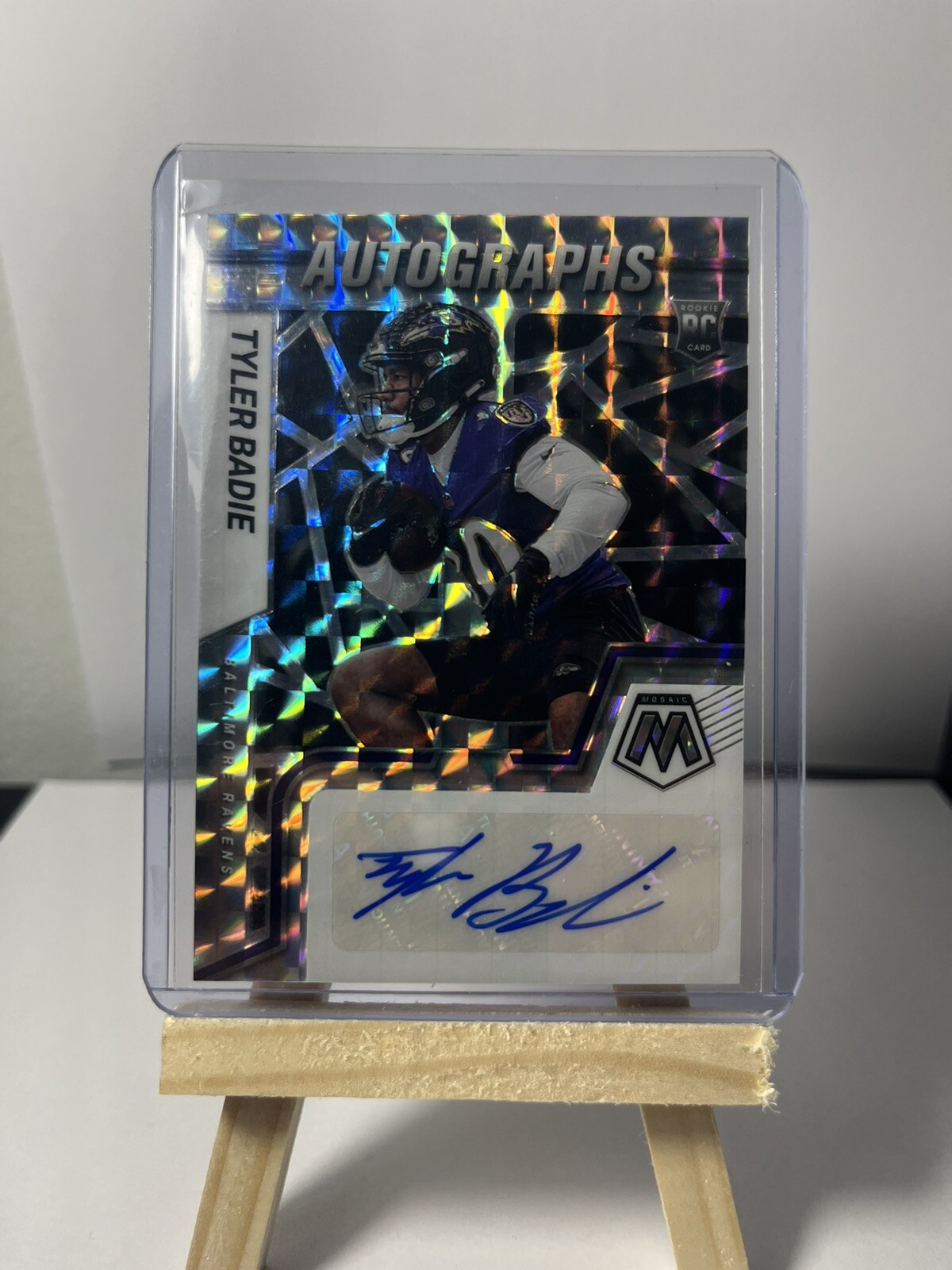2022 Panini Mosaic Tyler Badie Silver Prizm Rookie RC Autograph Ravens ...