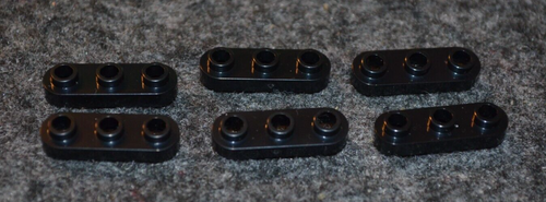 (6) 1x3 Black Thin Oval Plates w/ 3 Holes / Plate Bricks ~ New Lego ...