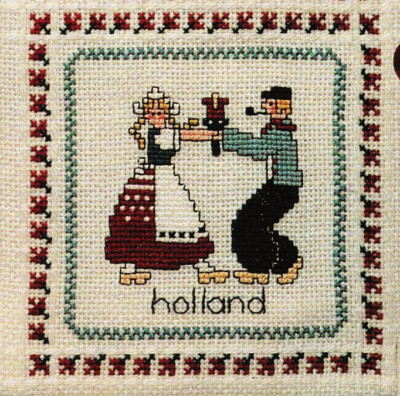 DUTCH WELCOME Welkom Holland Folk Couple Dance Magazine Cross Stitch ...