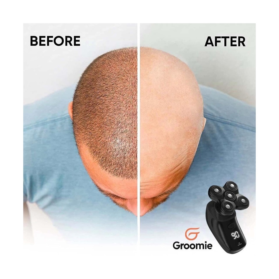 GROOMIE Crispy AF Full Grooming Kit for Bald Men - includes BaldiePro ...