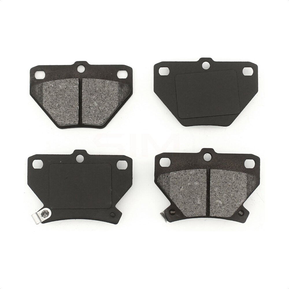 Coated Brake Rotors Semi-Metallic Pad Rear Kit For Toyota Matrix ...
