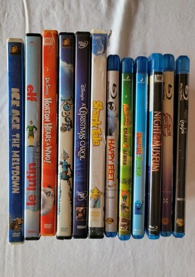 Lot Of 12 Popular Kid's Blu-Rays And Dvds - Disney, DreamWorks, Other ...