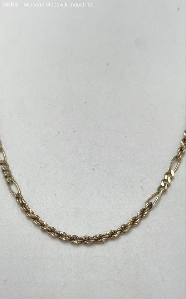 20.5" 14K Yellow Gold Figaro/Rope Chain Necklace - 10.10 Grams -NEEDS ...