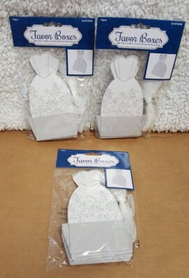30 Bride Dress Paper Wedding Favor Box Gift Boxes, Dress Only | eBay