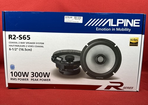 Alpine R-Series R2-S65 6.5" 2-Way Hi-Res Coaxial Car Audio Speakers 300 ...
