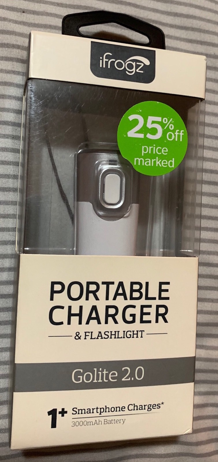 iFrogz Golite 2.0 Portable Charger & Flashlight - 3000mAh Battery ...