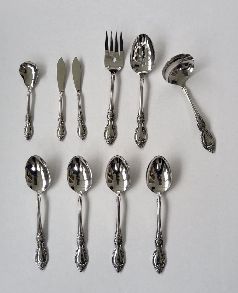 82 piece Oneida "Louisiana" Stainless Flatware Set w/ Chest | eBay