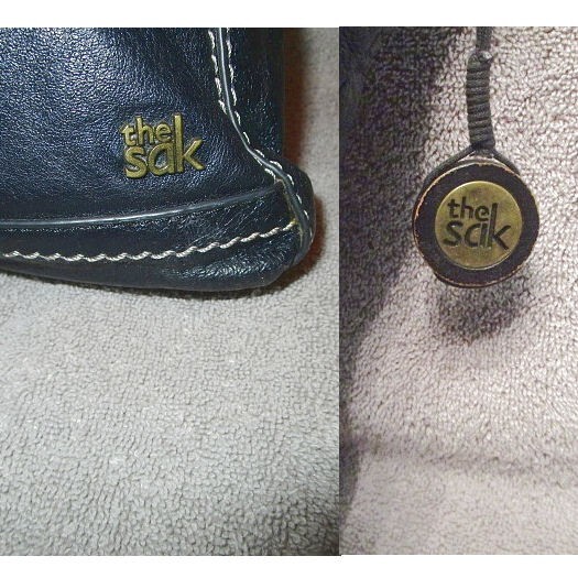 The Sak Purse Black Leather Iris Crossbody Bag Adjustable Strap Hobo ...