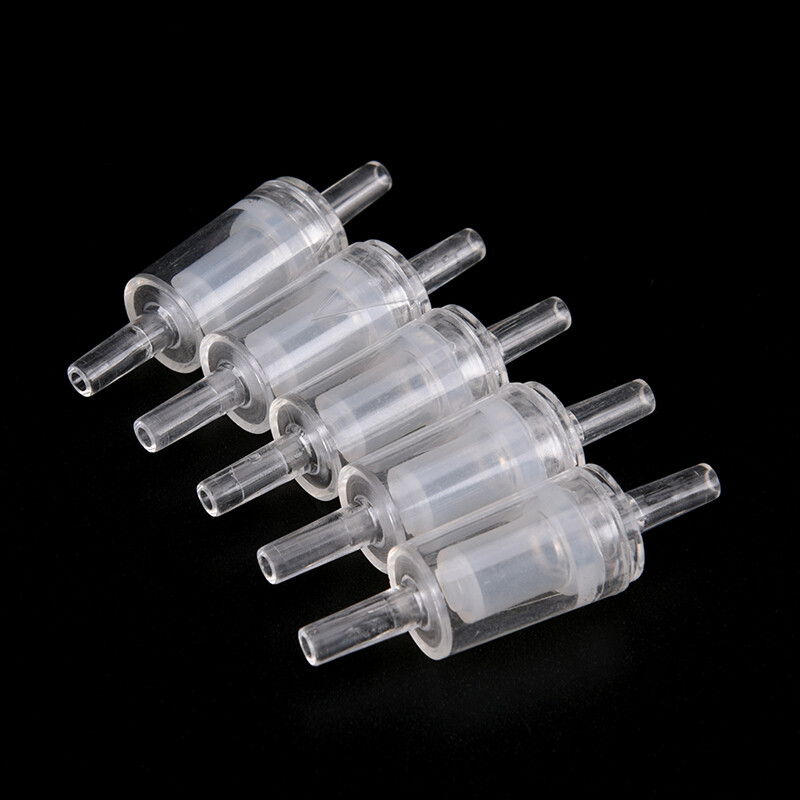 5X Aquarium Fish Tank Plastic Non Return Check Valve One Way Air Pumps ...
