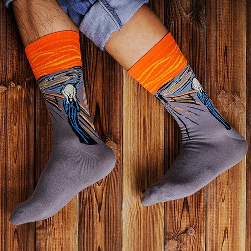 Famous Painting Socks Funky Quirky Unique Hipster Style Designs EU38-41 ...