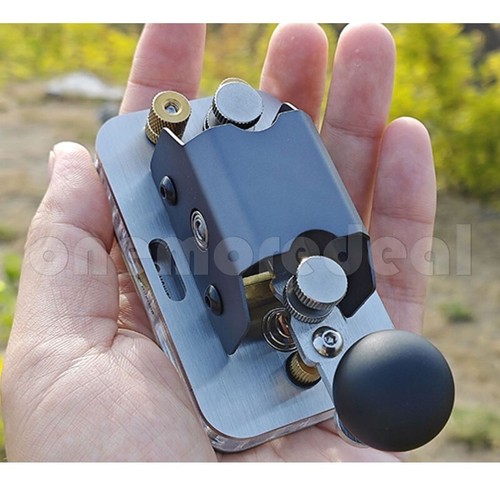 Automatic/Manual Morse Code Telegraph Key Stainless Steel Mini CW Key ...