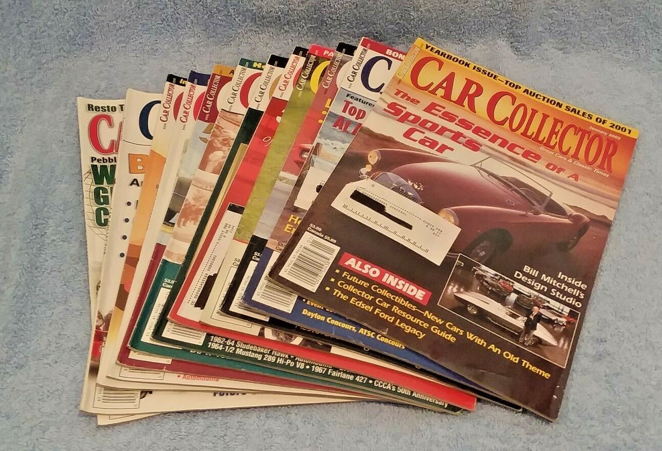 COMPLETE YEAR 2002 CAR COLLECTOR MAGAZINE LOT (12 ISSUES); Great ...