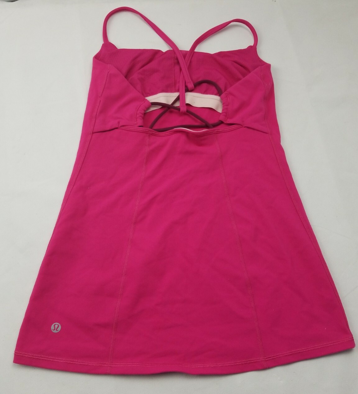 Lululemon Sz 6 Tank Built In Shelf Bra Cross Back … Gem