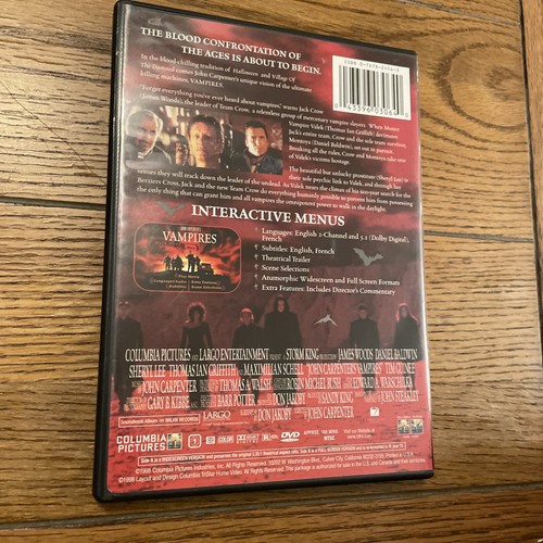 Vampires (DVD, 1999, Closed Caption Subtitled English and French ...