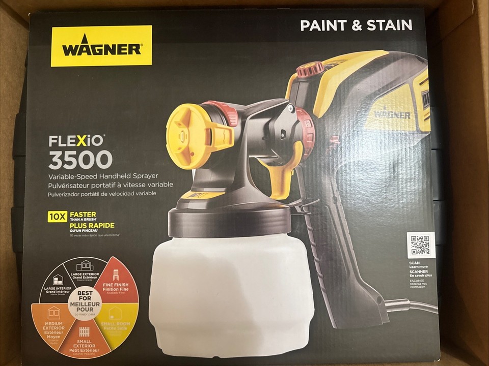 Wagner Flexio 3500 Handheld HVLP Paint Sprayer for Paint And Stain ...