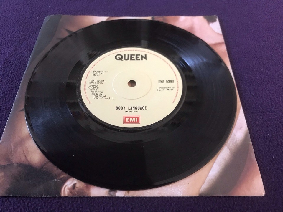 QUEEN “Body Language” 7” Vinyl Record JOHN LENNON tribute B-SIDE “Life ...
