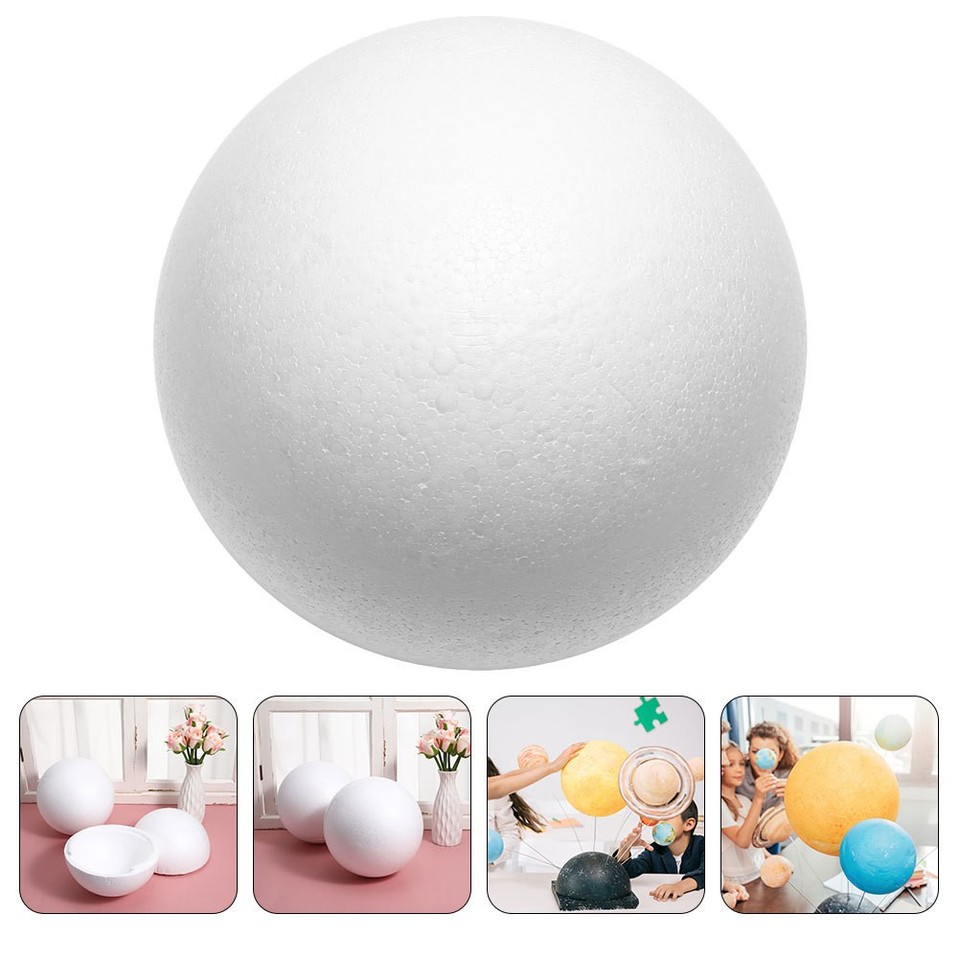 DIY White Foam Ball Round Foam Sphere DIY Craft Decoration Ball Blank ...