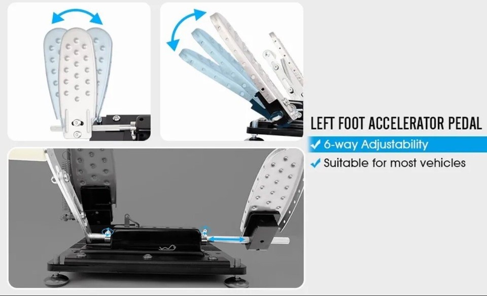 Left Foot Accelerator Gas Pedal Portable LFGP Drive Assist for Handicap ...