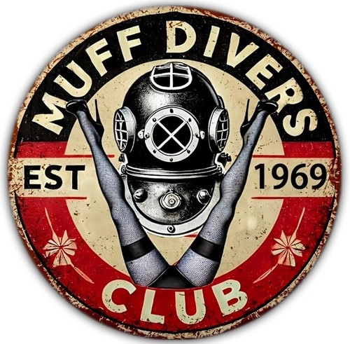 3 INCH Muff Divers Club FUNNY GASSER RAT ROD HOT ROD VINTAGE DECAL | eBay