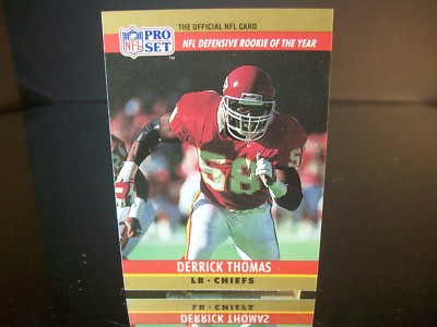 Derrick Thomas Pro Set 1990 Card #6 Kansas City Chiefs NFL Football | eBay