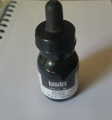 Liquitex Professional Acrylic Ink 30mL Carbon Black Calligraphy Ink Jar ...