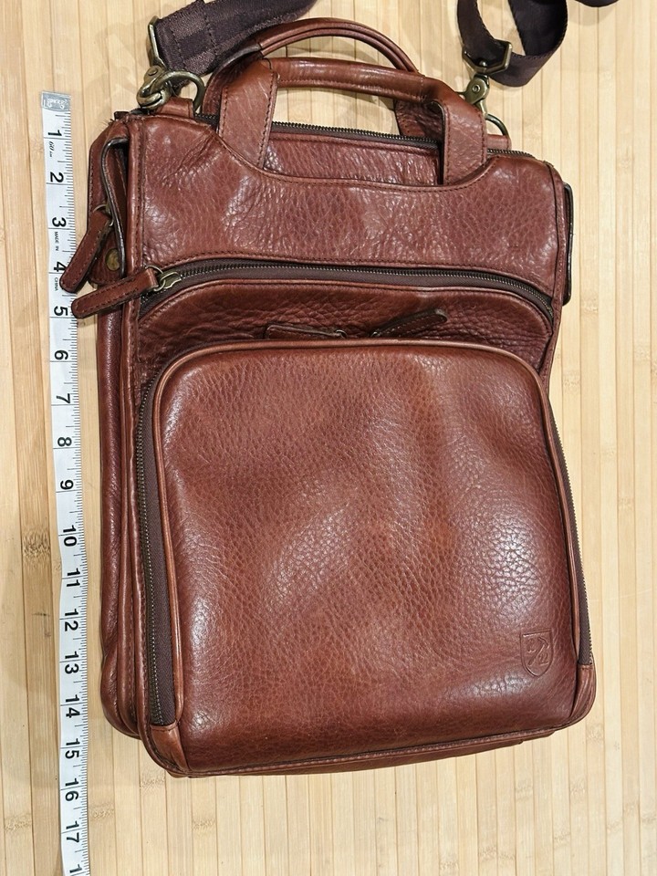 Allen Edmonds Tech Leather Backpack & Tote Brown Crossbody Strap ...