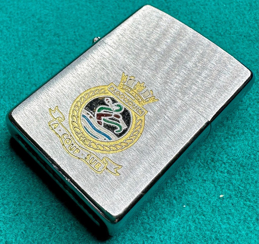 Vintage Zippo, HMCS Algonquin, Ontario, Canadian Forces Navy Destroyer ...