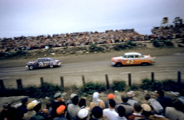 Joe Weatherly In The Ford Daytona Beach 1956 Nascar Old Photo | eBay