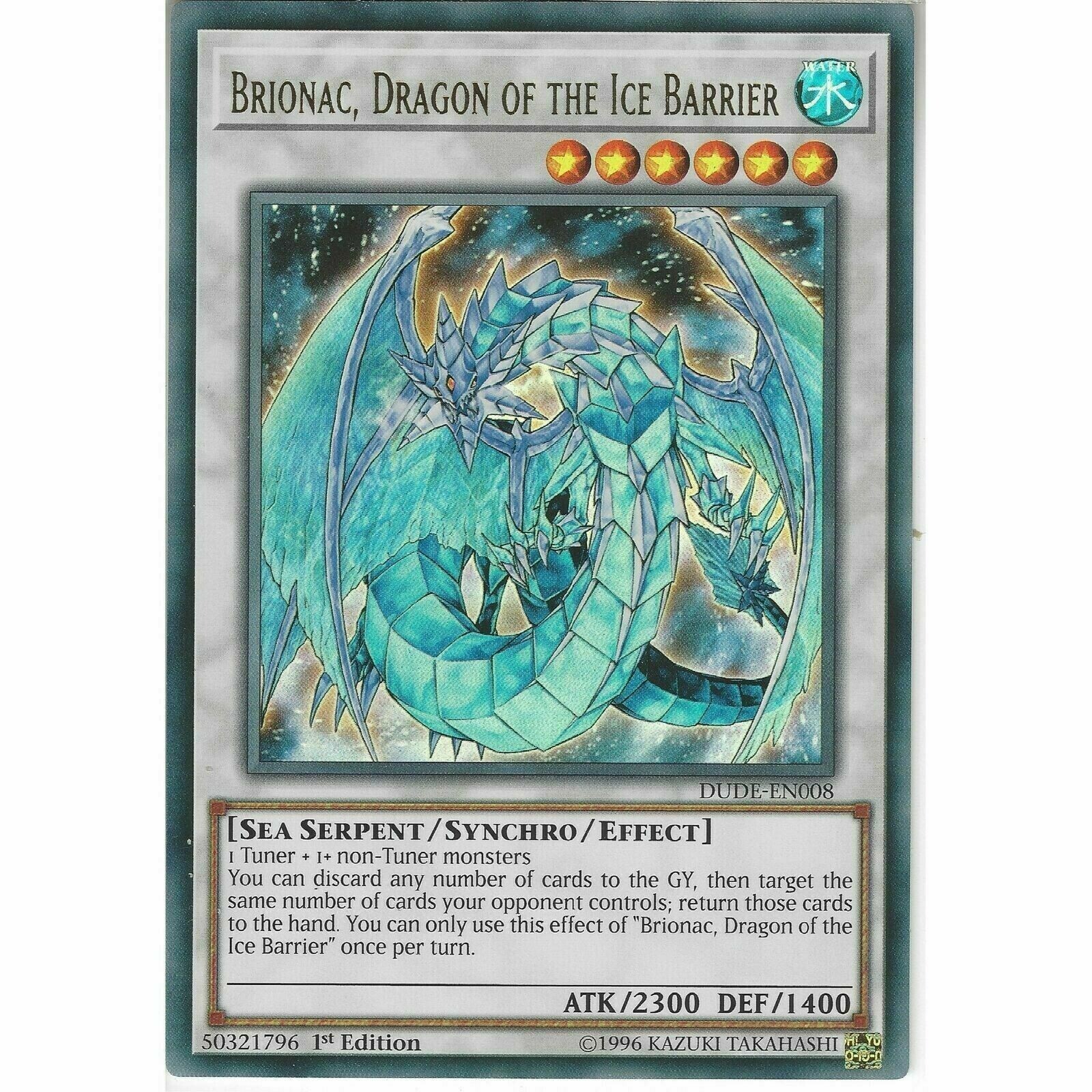 BRIONAC, DRAGON OF THE ICE BARRIER | DUDE-EN008 | Ultra Rare | YuGiOh ...