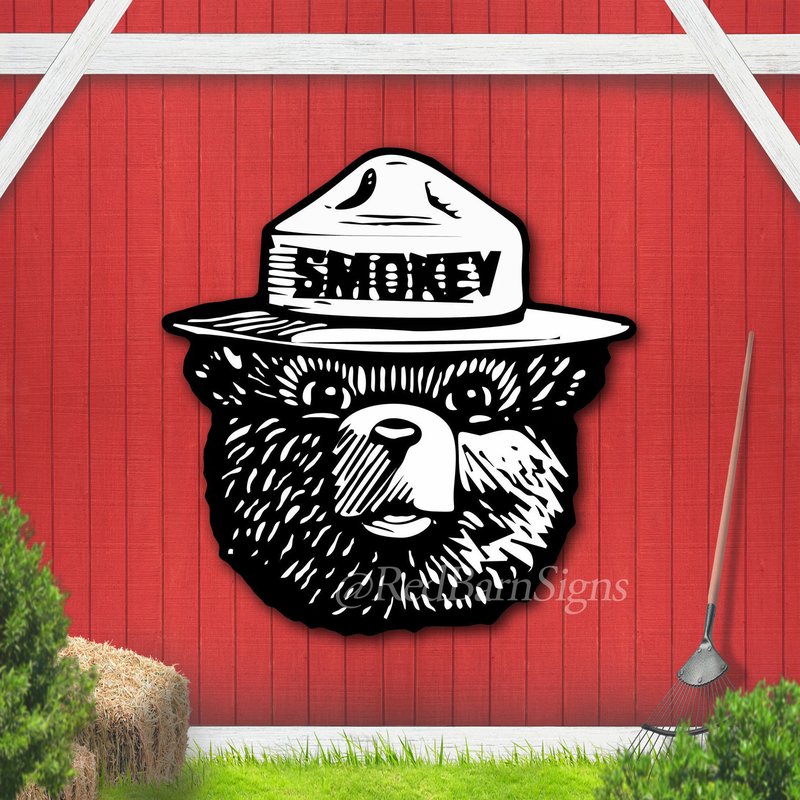 Smokey The Bear Sticker fire fighter trendy anime cute nerd art pun ...