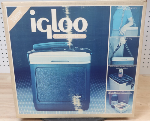 New Igloo Cooler Tag Along 8 Quarts Ice Chest Vintage Box Never Opened ...