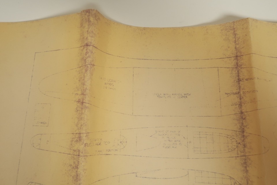 Saro Lerwick British Patrol Bomb Model Air Plane Engineering Blueprint ...