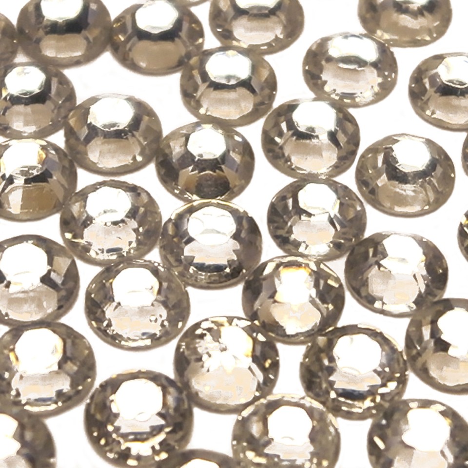 1000 Crystal Silver Flat Back Acrylic Rhinestones Gems Diamante 3 4mm ...