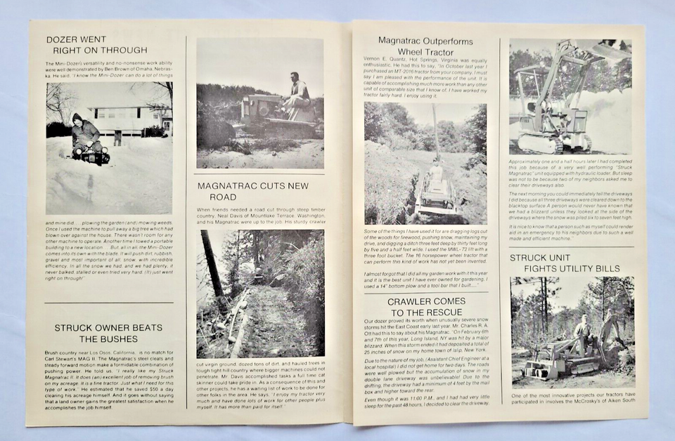 Vintage Struck Magnatrac Compact Crawler Mini Dozer Hydro 5000 Struck ...