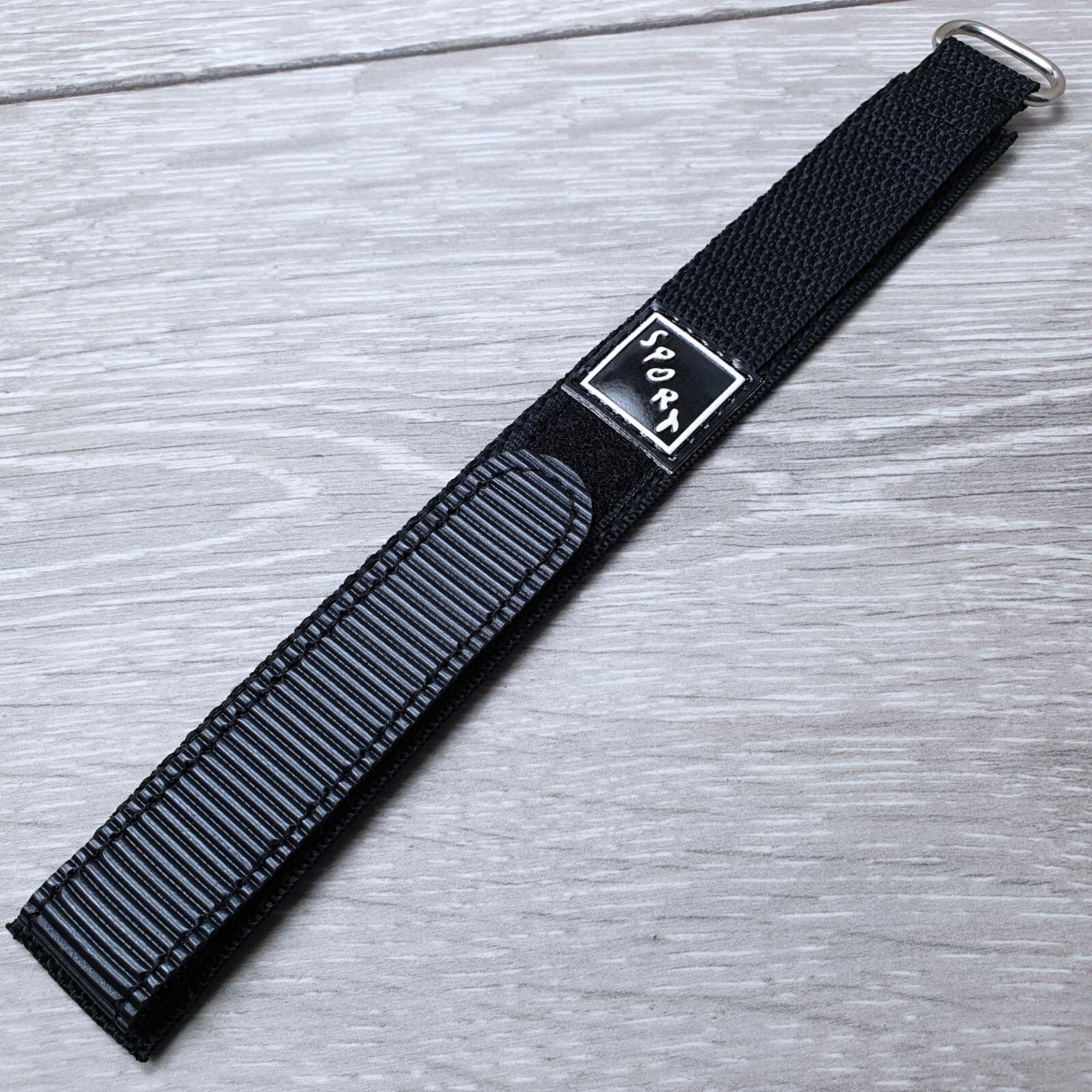 Wrap Around Hook And Loop Nylon Sports Watch Strap Band Mens Womens ...