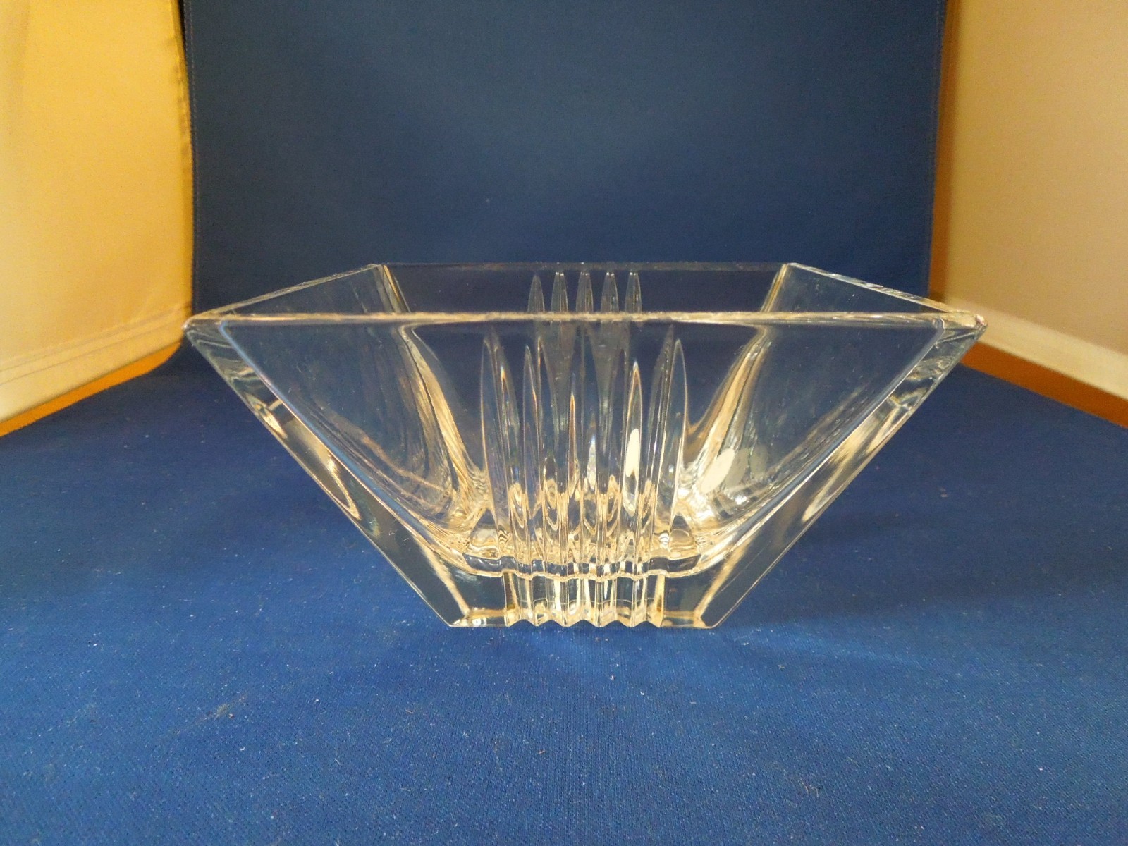 Tiffany and Co. Crystal Glass Tapered Square Candy Dish Made in Italy ...