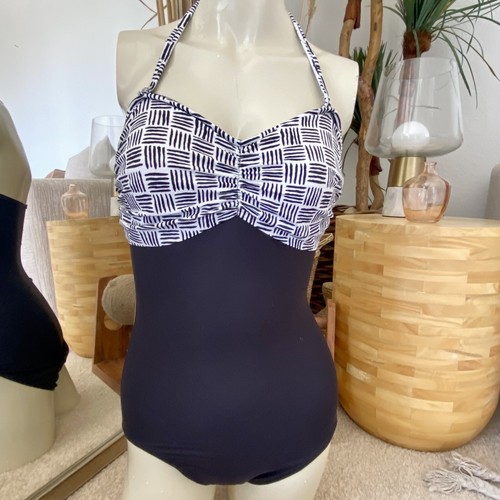 Vintage 70s Union Label Rose Marie Reid Swimsuit 10 Black White One ...