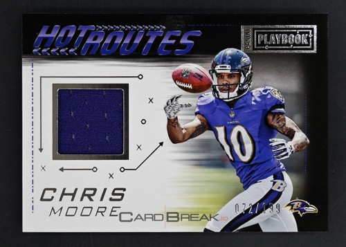 2016 Panini Playbook #2 Chris Moore /199 Hot Routes Materials Baltimore ...