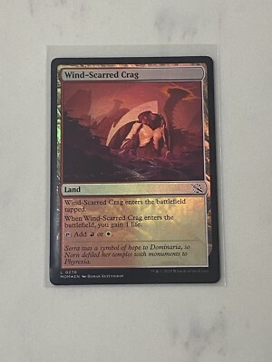 Magic Wind-Scarred Crag Land Foil NM March of the Machine Same Day ...