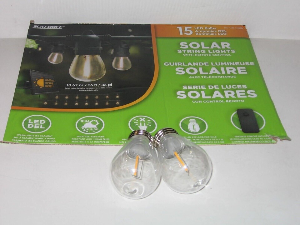 SUNFORCE (Qty 2) LED Light Bulb Replacement For Patio Solar Light ...