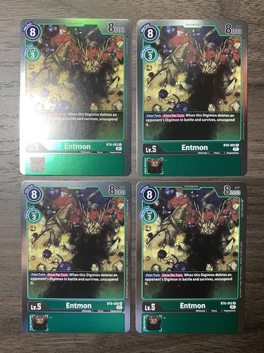(4x) Digimon TCG Entmon BT6-052 R Double Diamond Playset | eBay