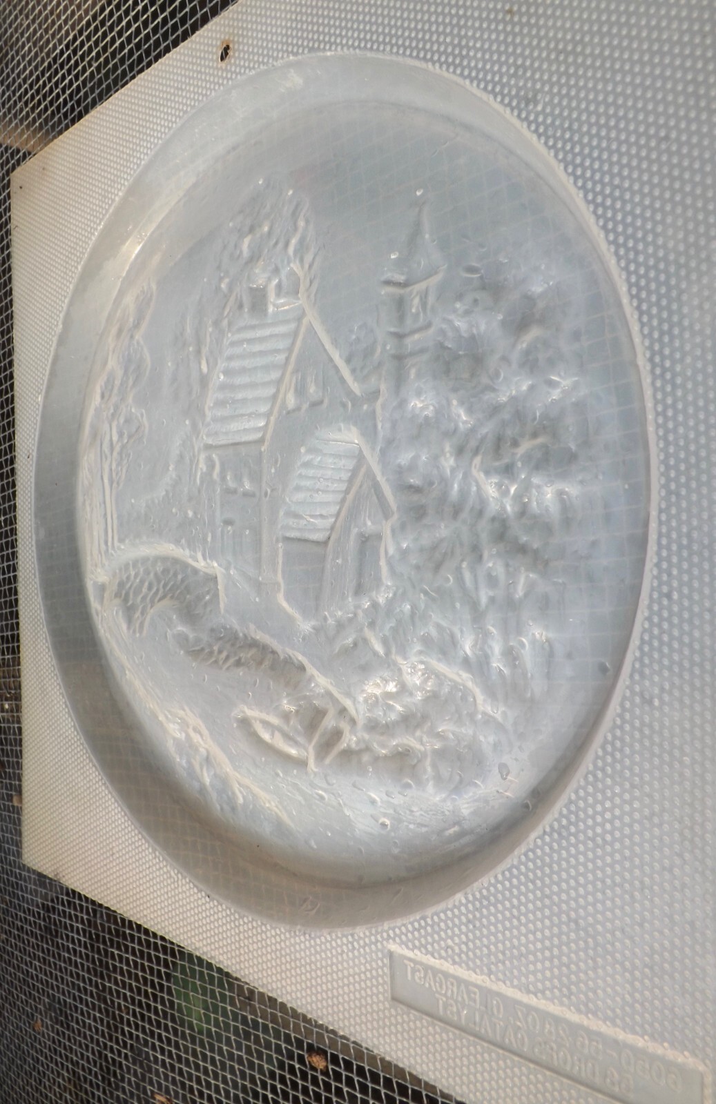 Vtg Ancient Village Bridge MCM Plastic Plaster Paris Chalkware Mold ...