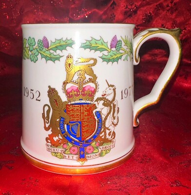 Queen Elizabeth Spode 1977 Silver Jubilee Mug | eBay