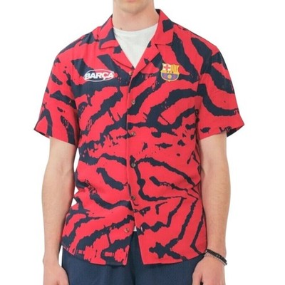 FC Barcelona Barca FCB Football Jersey Shirt Animal Print Red Black sz ...