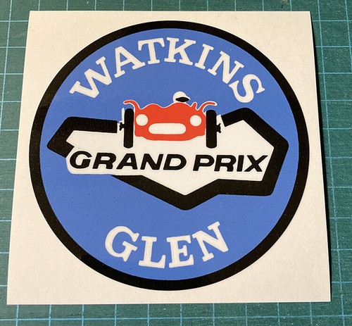 WATKINS GLEN GRAND PRIX VINYL DECAL STICKER - VINTAGE SPORTS CAR RACING ...